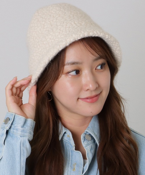 LACE LADIES ソリッドカラー シンプル ボア バケット ハット | خدمة دعم الشراء بالبريد الياباني Buyee | نشحن منتجات ...