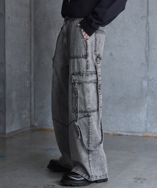 SERACE | 【SERACE】Vintage design suspenders cargo denim pants / ヴィンテージデザインサスペンダーカーゴデニムパンツ - Buyee ...
