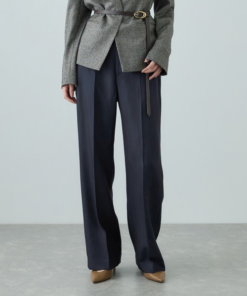 ROPE' | センタープレスパンツ(トリアセテートツイル/デニムライク