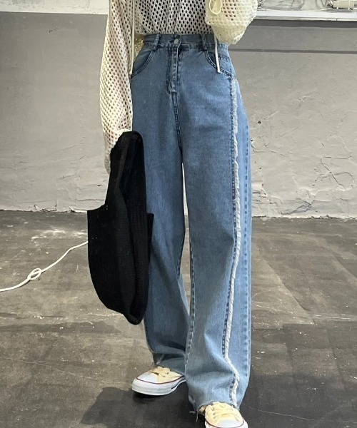 NEMNE STORE ダメージ加工デニムパンツ | خدمة دعم الشراء بالبريد الياباني Buyee | نشحن منتجات ZOZOUSED إلى ...