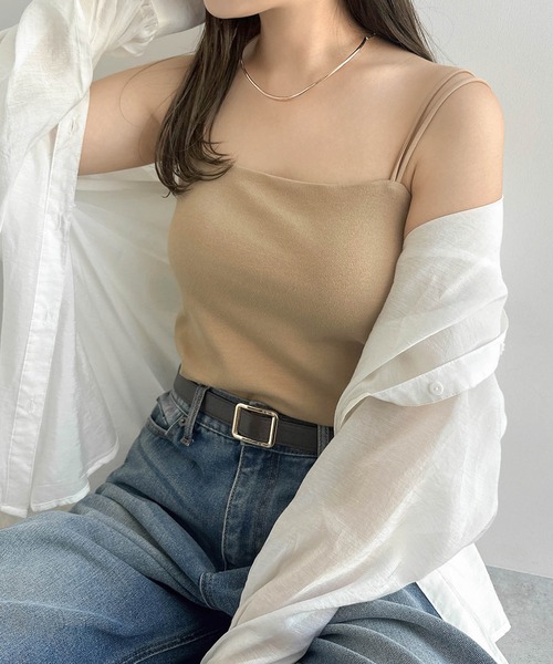 ANDME | 【新色追加】カップ付きダブルストラップバックオープンキャミソール - Buyee日本代購服務 | 於ZOZOTOWN購物